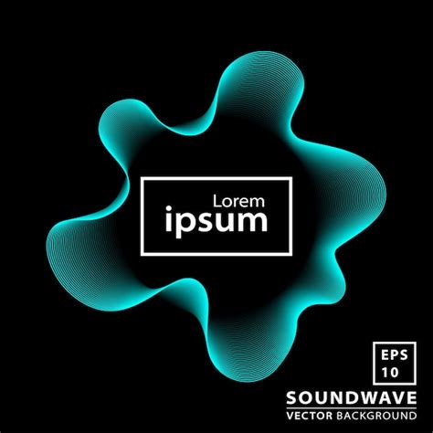 추상 음파 배경 프리미엄 벡터