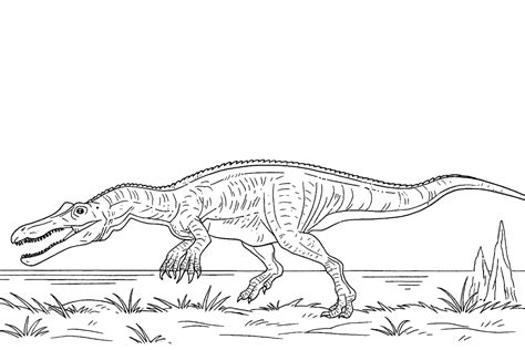 Baryonyx Coloring Page Free Printable