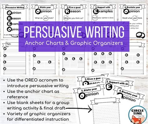 Oreo Persuasive Writing Graphic Organizer Opinion Writing