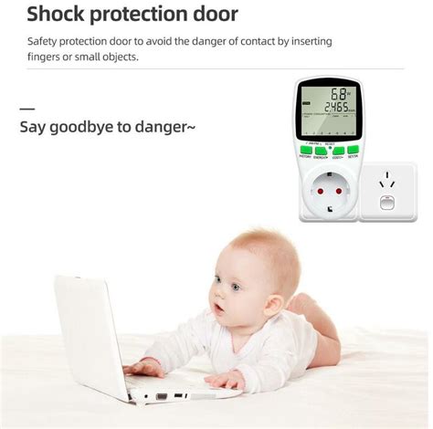 Ac 220v 조명 전력계 전력 Lcd 에너지 정밀 측정기 전력 모니터 Eu 플러그 소켓 전력 킬로와트 전력계 디지털 빌딩