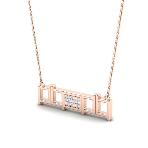 Achetez Collier Pour Femme Muthoni En Or Rose 585 Diamant 0 12 Carats