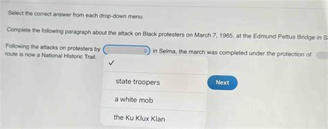 solved select the correct answer from each drop down menu complete