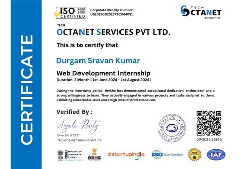Sravan Kumar On Linkedin Octane Web Internship Octane