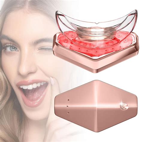 Lip Plumper Device Red Infrared Light Therapy For Lips Care With Heated For Anti Aging Restore