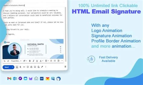 Design Clickable Html Animated Email Signature By Gayanfuntime Fiverr