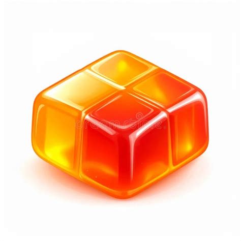 Orange And Red Glossy Jelly Cube Candy Stock Illustration Illustration Of Treat Bright 386400985