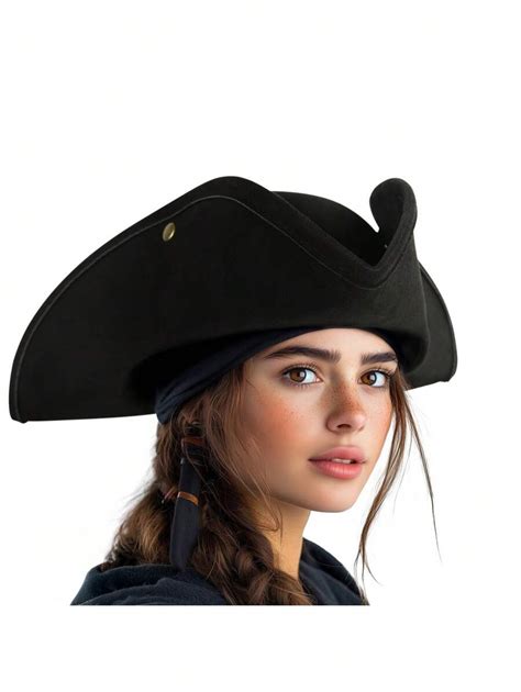 Adult Pirate Hat For Women Colonial Tricon Hat Halloween Costume