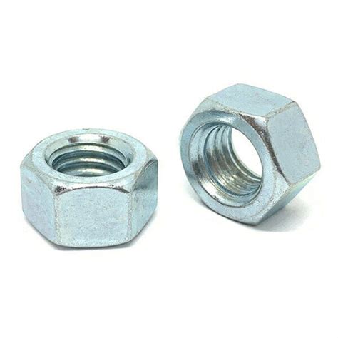 516 18 Grade 5 Finished Hex Nuts Zinc Clear