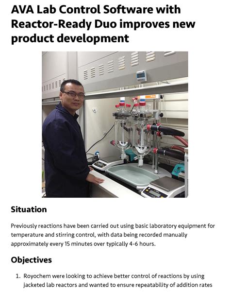 Ava Lab Control Software With Reactor Ready Duo Improves New