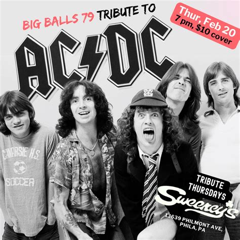 Acdc Tribute By Big Balls 79 Tribute Thursdays At Sweeneys