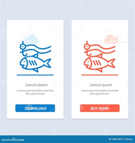 Web Blue And Red Download And Buy Now Web Widget Card Template Stock Vector Illustration Of