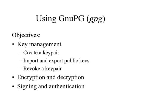 Ppt Public Key Cryptography And Gnupg Powerpoint Presentation Free Download Id2916537