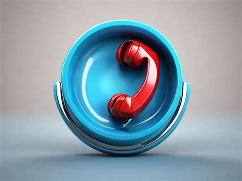 Premium Photo Telephone Button Accept Call Icon Realistic Mobile Symbol Communication Talk