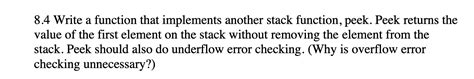 Solved 84 Write A Function That Implements Another Stack