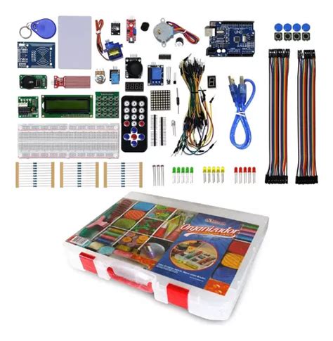 mega kit robótica para arduino uno com tutorial e maleta r 500 em