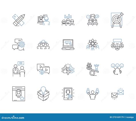 Startup Ecosystems Outline Icons Collection Incubators Accelerators Seed Funding Mentoring