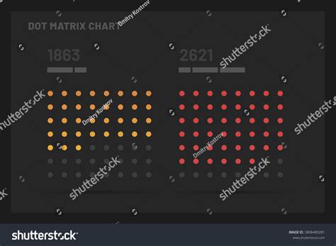 Dot Matrix Chart Elements Infographics On Stock Vector Royalty Free