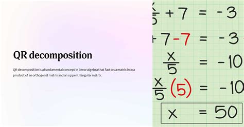 Qr Decomposition