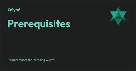 Prerequisites Qsym²