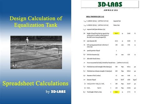 Design Calculation Of Equalization Tank 3d Labs