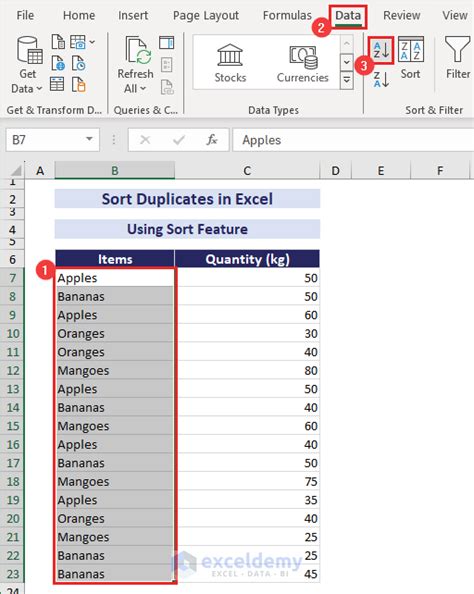 how to sort duplicates in excel 3 methods exceldemy
