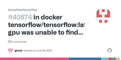 In Docker Tensorflow Tensorflow Latest Gpu Was Unable To Find Libcuda So DSO Issue
