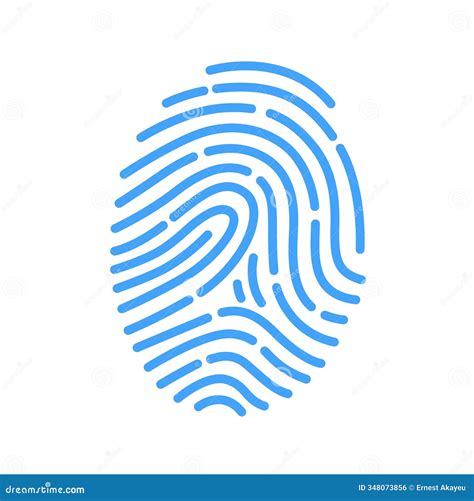 Fingerprint Icon Unique Biometric Line Pattern For Identity