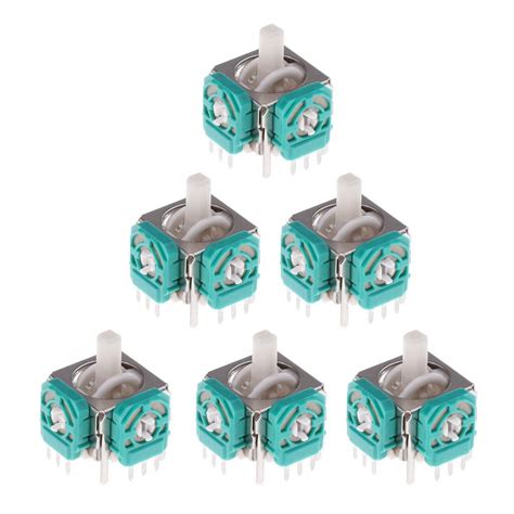 6 in 1 replacement 3d analog joystick sensor module thumb stick rocker for controller gamepad