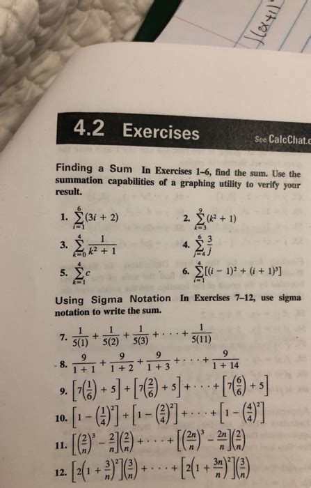 Solved 42 Exercises See Calcchat Finding A Sum In Solved 42 Exercises See Calcchat Finding A Sum In