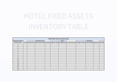 Free Fixed Assets Inventory Sheet Templates For Google Sheets And Microsoft Excel Slidesdocs