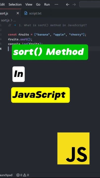 Sort Method In Javascript Explained With Logic Ascending Order