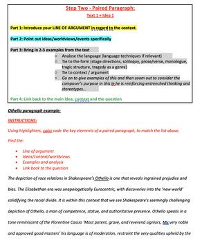 Comparative Essays Writing Scaffold Module A Textual Conversations Hsc
