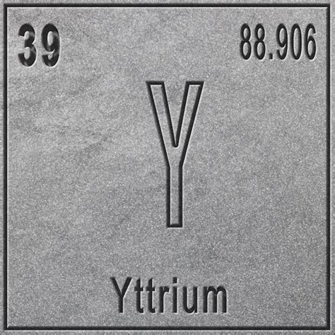 Premium Photo Yttrium Chemical Element Sign With Atomic Number And