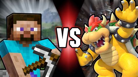 Steve Vs Bowser Vs Thumbail By Alfintheyoutuber2007 On Deviantart