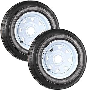Ecustomrim 2 Pack Trailer Tires On Rims 530 12 530 12 530 X 12 4 Lug