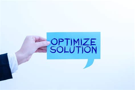 Conceptual Display Optimize Solution Business Approach Process Of Finding The Greatest Value Of