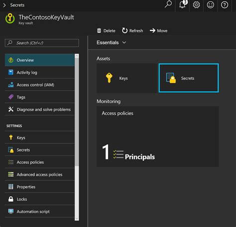 azure key vault get client id and secret