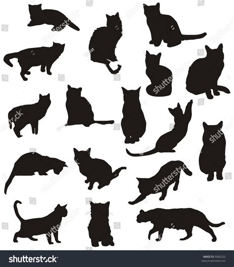 Cat Vector Shapes Stock Vector Royalty Free 9085520