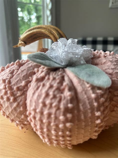 Vintage Chenille Pumpkins Farmhouse Style Fabric Pumpkins Shabby Chic Pumpkins Buffalo Plaid