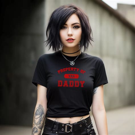 Property Of Daddy Womens Crop Tee Etsy