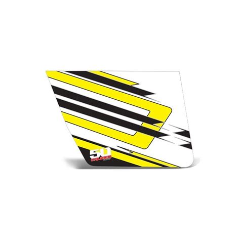 Rzr Door Yellow White Lightning Sticker Kit For 50 Caliber Doors