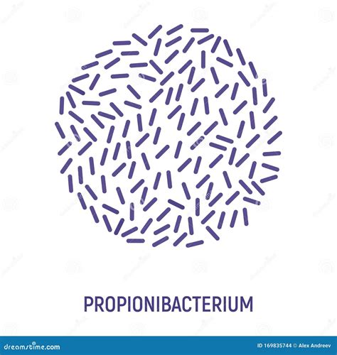 Propionibacterium Icon Probiotic Concept Logo And Label Health
