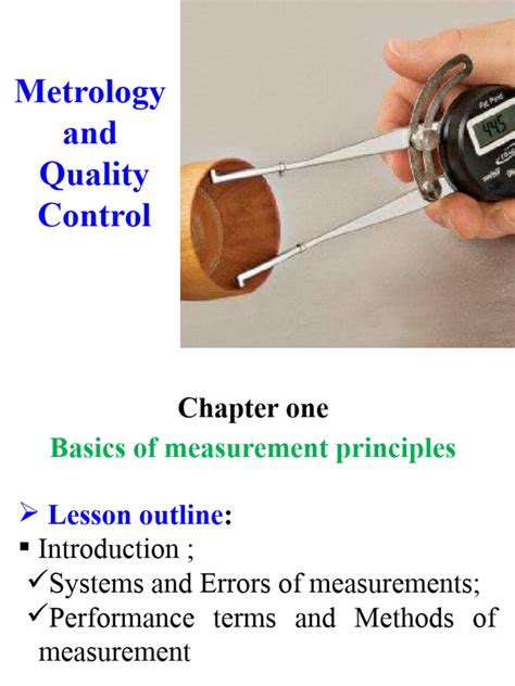 Metrology Lecture 01 Pdf Accuracy And Precision Measurement