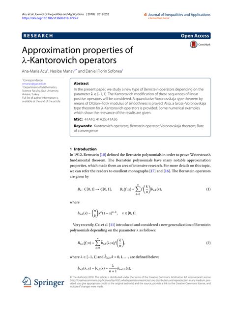 pdf approximation properties of λ kantorovich operators