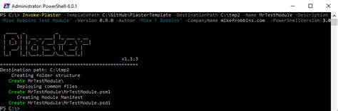 Using Plaster To Create A Powershell Script Module Template