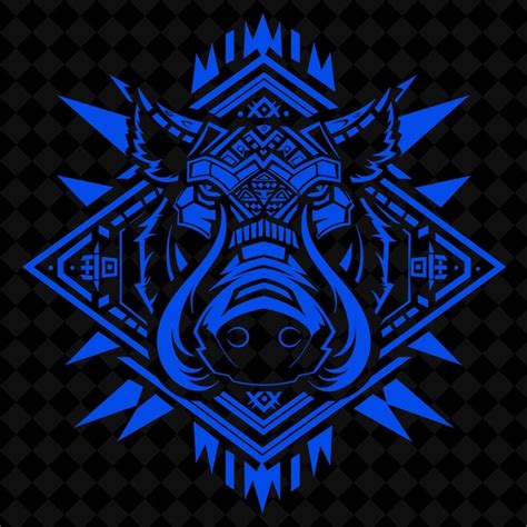 A Rhino With A Pattern Of A Symbol Of A Rhino On The Top Premium Ai Generated Psd