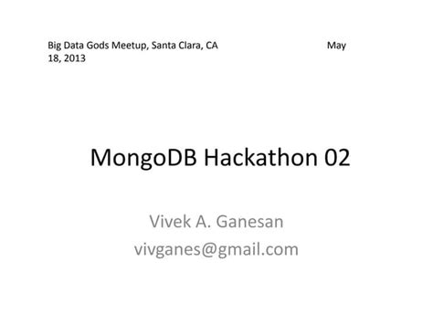 mongodb hackathon 02 ppt
