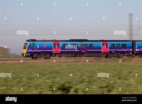 First Transpennine Express Class 185 Diesel Train 185150 Panned Speeding Along On The