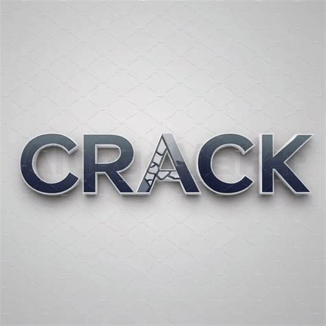 Logo Design For Crack Modern Typography With Cracked Middle Letter Ai