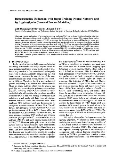 Pdf Dimensionality Reduction With Input Training Neural Network And